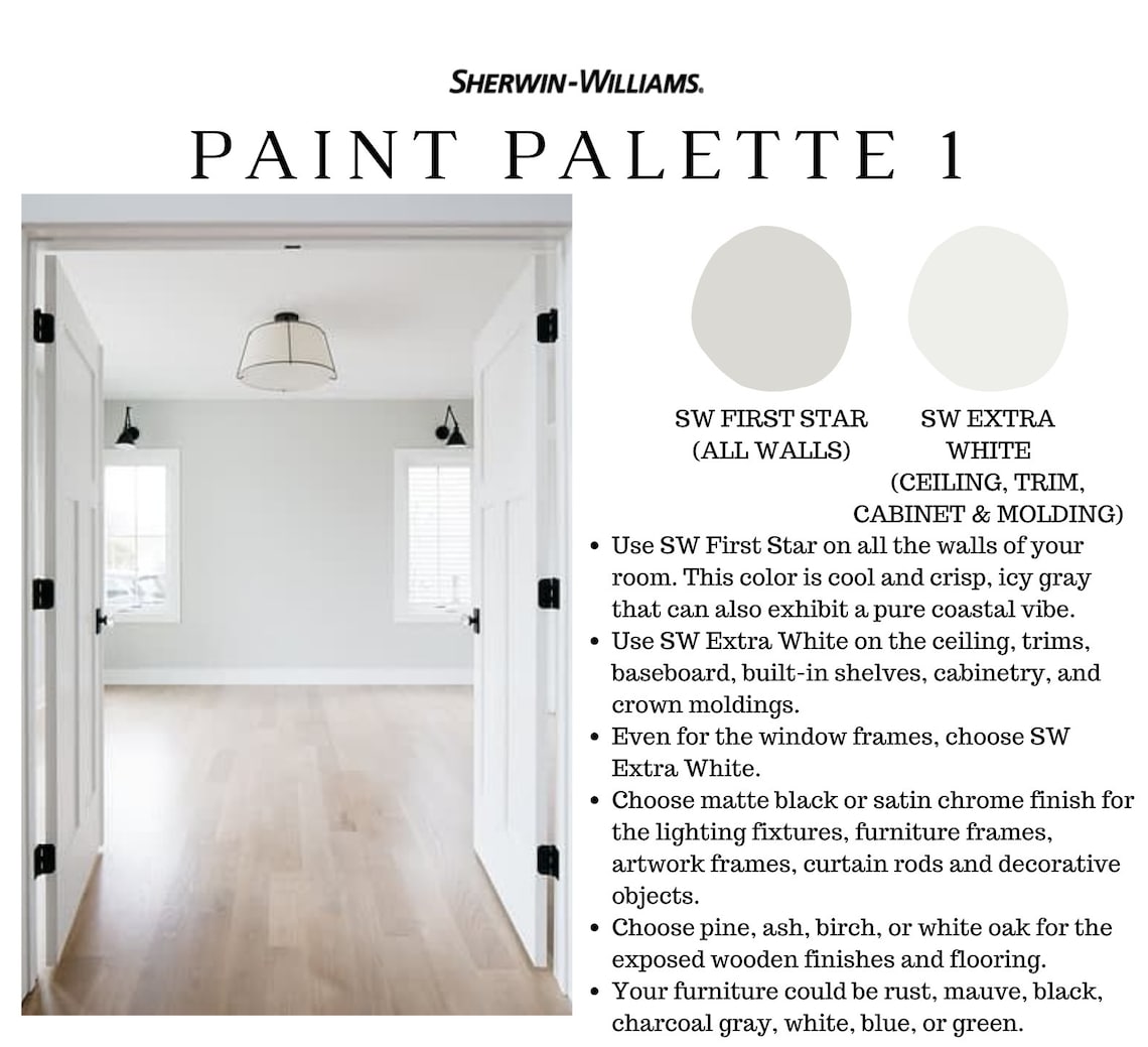 COOL NEUTRALS Sherwin Williams Paint Colors Best White Paint - Etsy