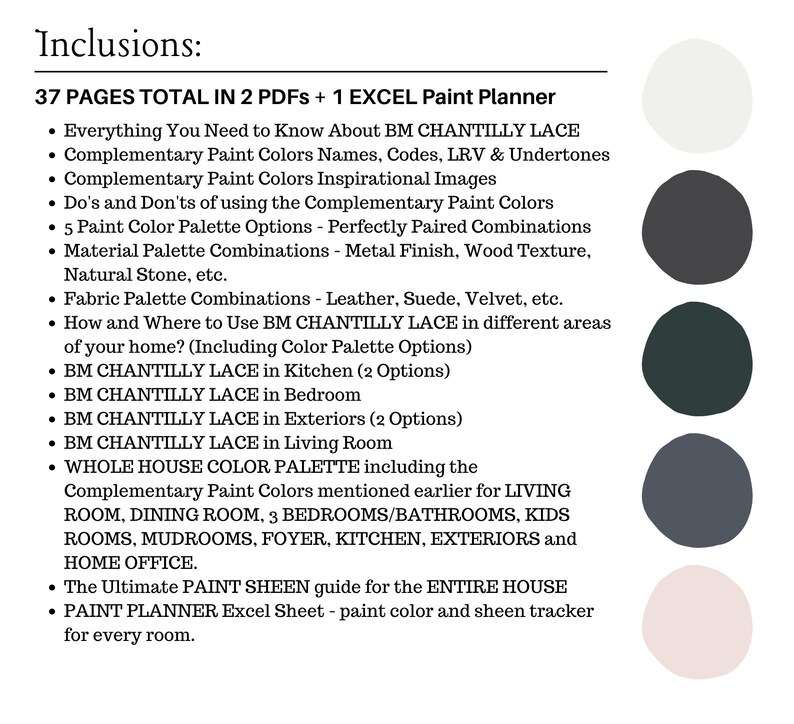 Benjamin Moore CHANTILLY LACE Color Palette, Modern Color Scheme ...