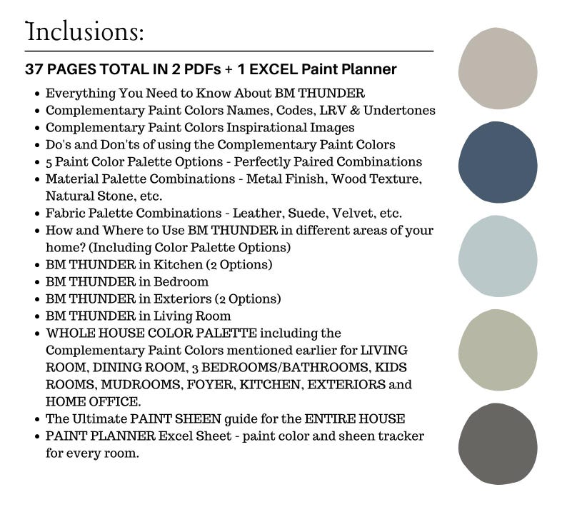 Benjamin Moore THUNDER Color Palettes, Benjamin Moore Neutral Color, BM ...
