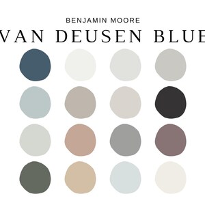Benjamin Moore VAN DEUSEN BLUE Color Palette, Benjamin Moore Dark Blue ...