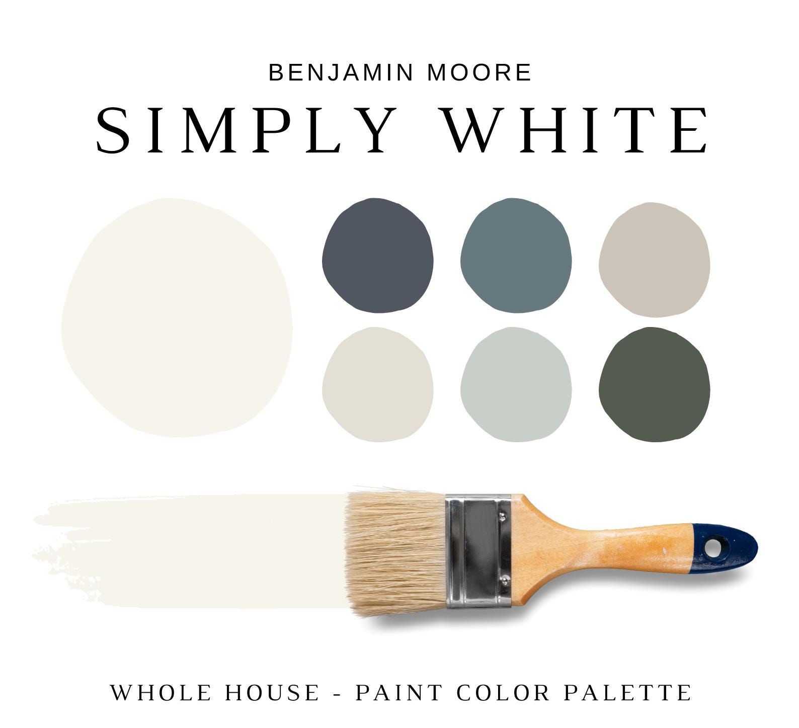 Benjamin Moore SIMPLY WHITE Color Palette, Simply White Coordinating ...