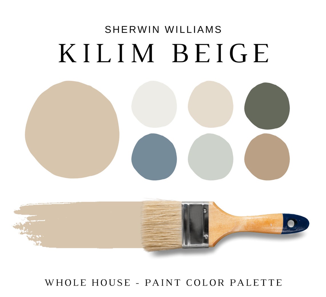 Sherwin Williams KILIM BEIGE Color Palette, Modern Neutral House Paints ...