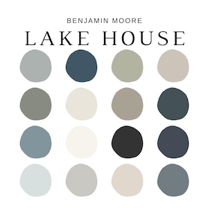 Benjamin Moore LAKE HOUSE Paint Palette, Lake Home Paint Colors ...