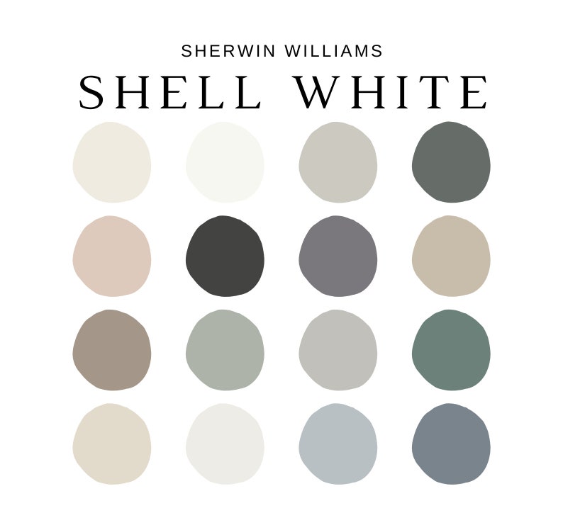 SHELL WHITE Sherwin Williams Color Palette, SW Shell White Paint ...