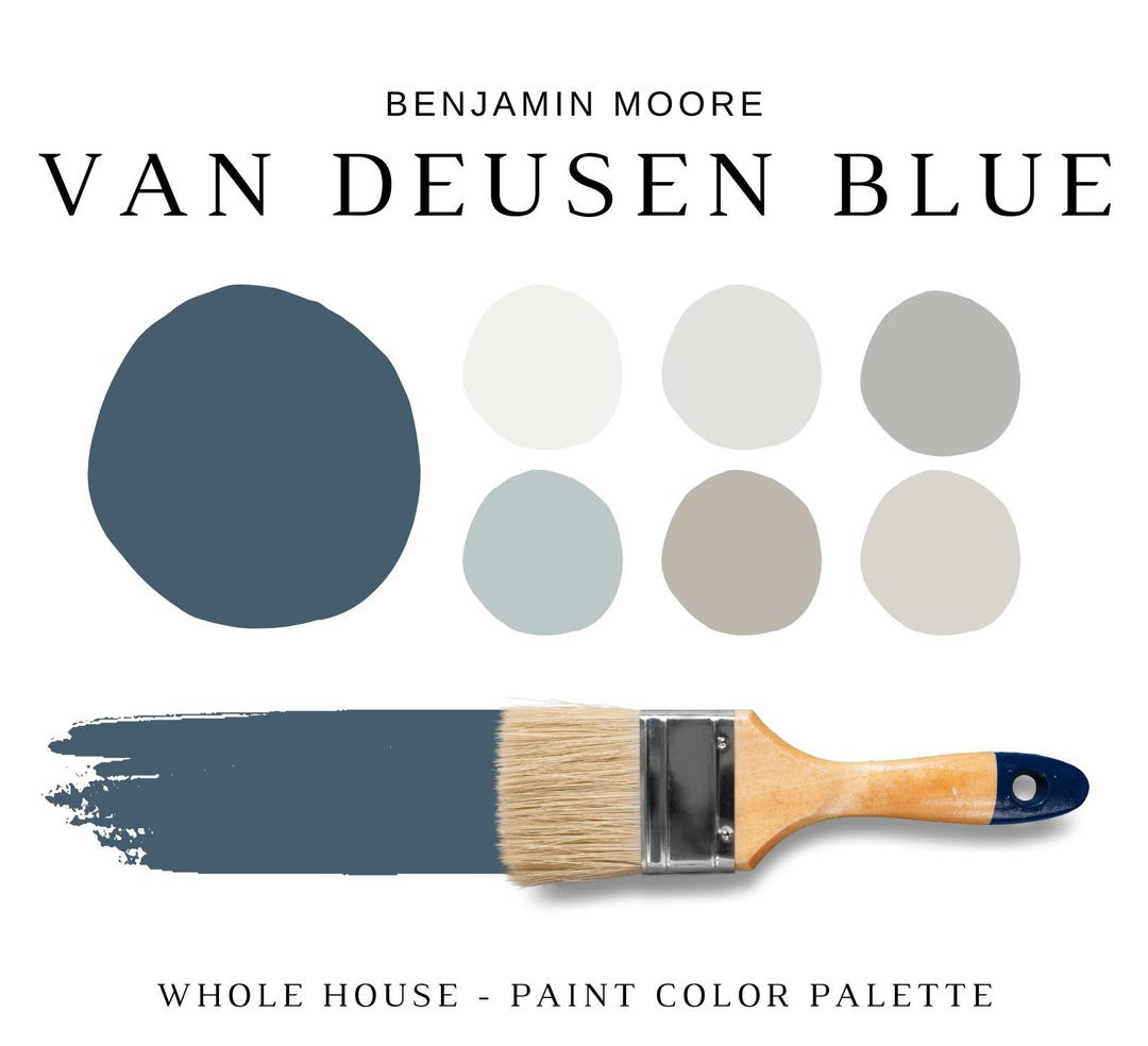 Benjamin Moore VAN DEUSEN BLUE Color Palette, Benjamin Moore Dark Blue ...