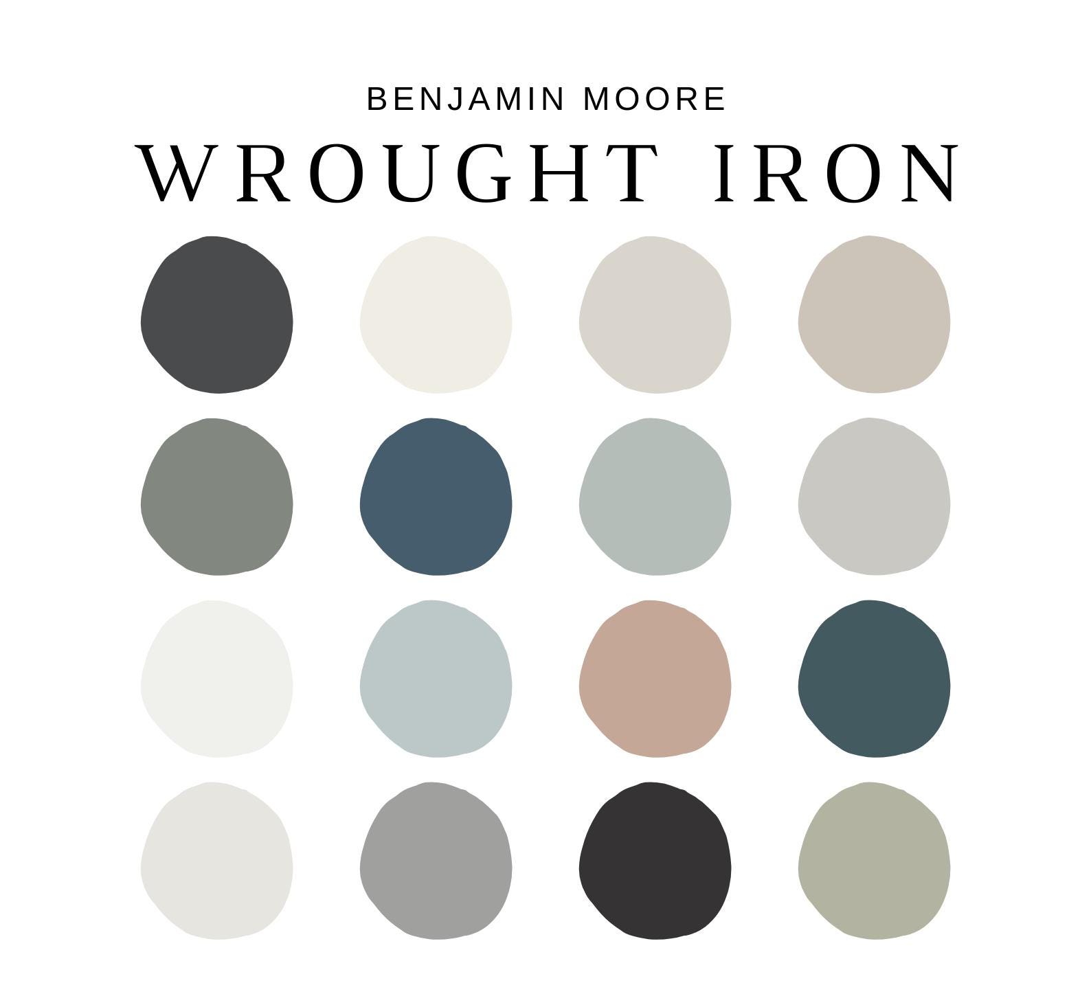 Benjamin Moore WROUGHT IRON Color Palettes, Wrought Iron Coordinating ...