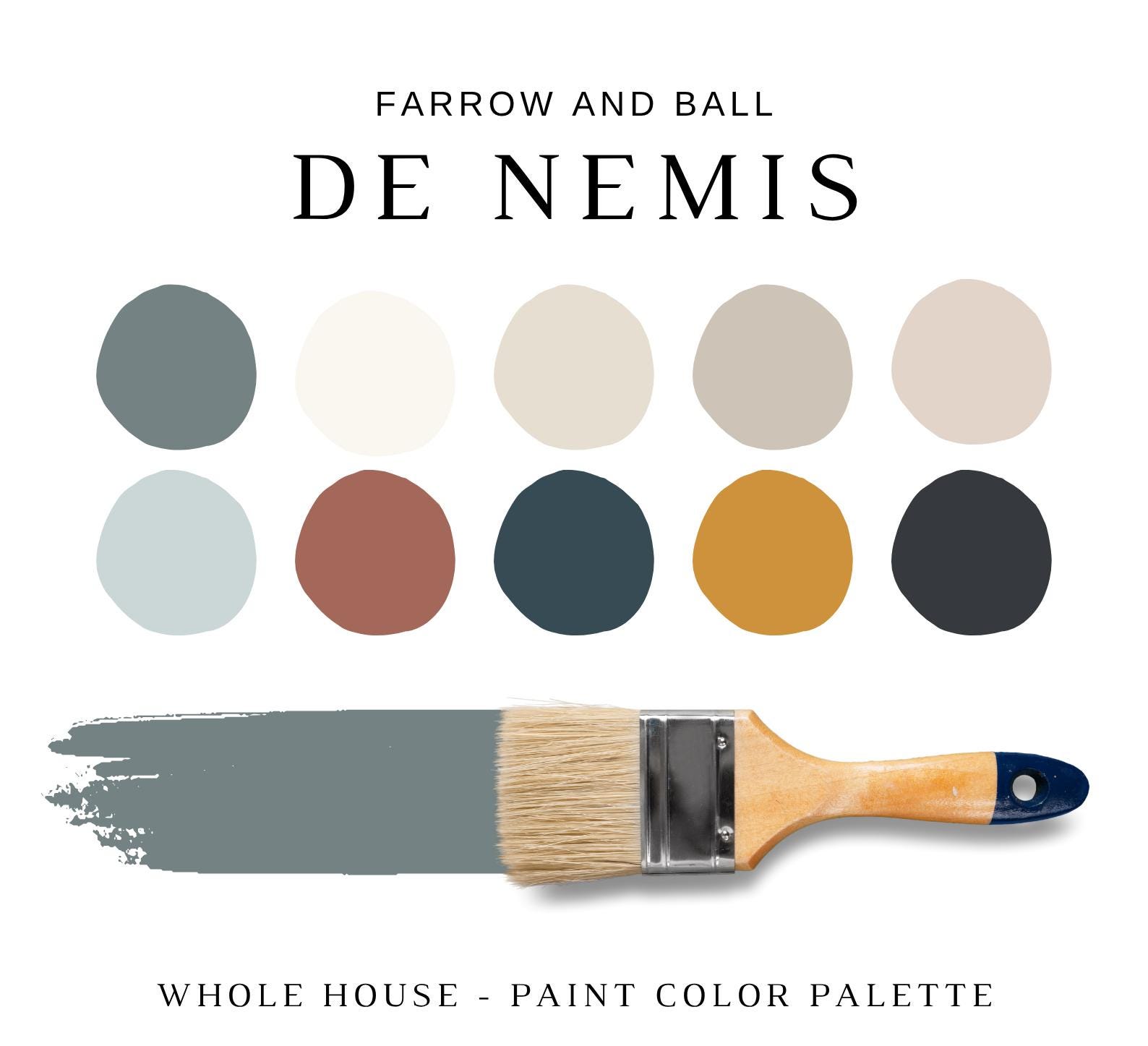 Farrow and Ball DE NIMES Color Palettes, Farrow and Ball Blue Colors ...