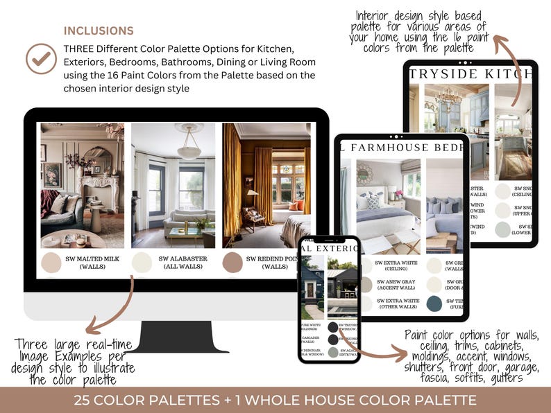 LUXURY TRANSITIONAL Sherwin Williams Color Palette, MODERN Color ...