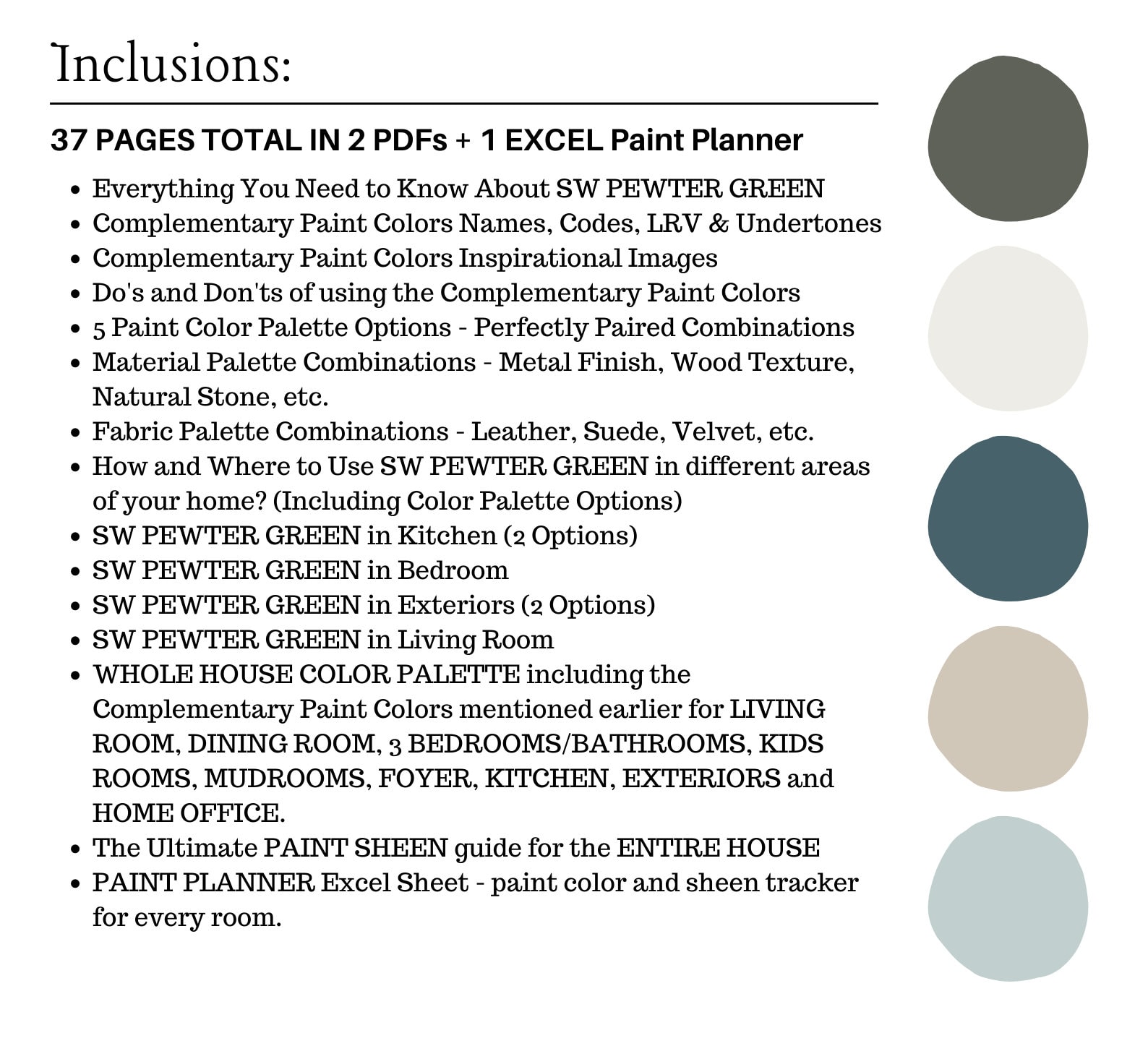 Sherwin Williams PEWTER GREEN Color Palette, Pewter Green Cabinets ...