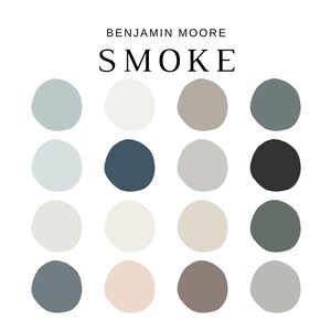 Benjamin Moore SMOKE Color Palettes, Coastal Color Scheme, Smoke ...