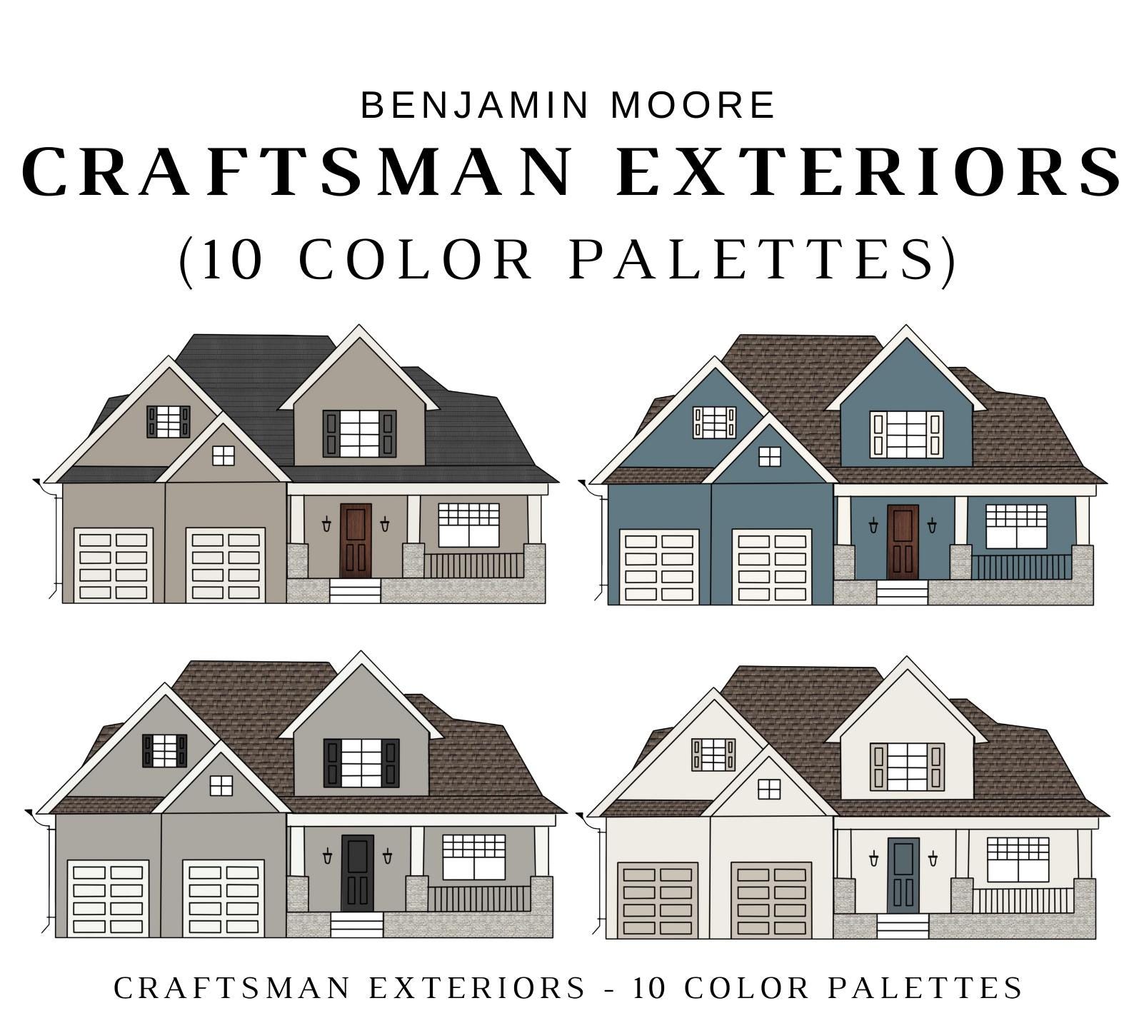 CRAFTSMAN EXTERIOR Benjamin Moore Color Palette, Craftsman Exterior ...