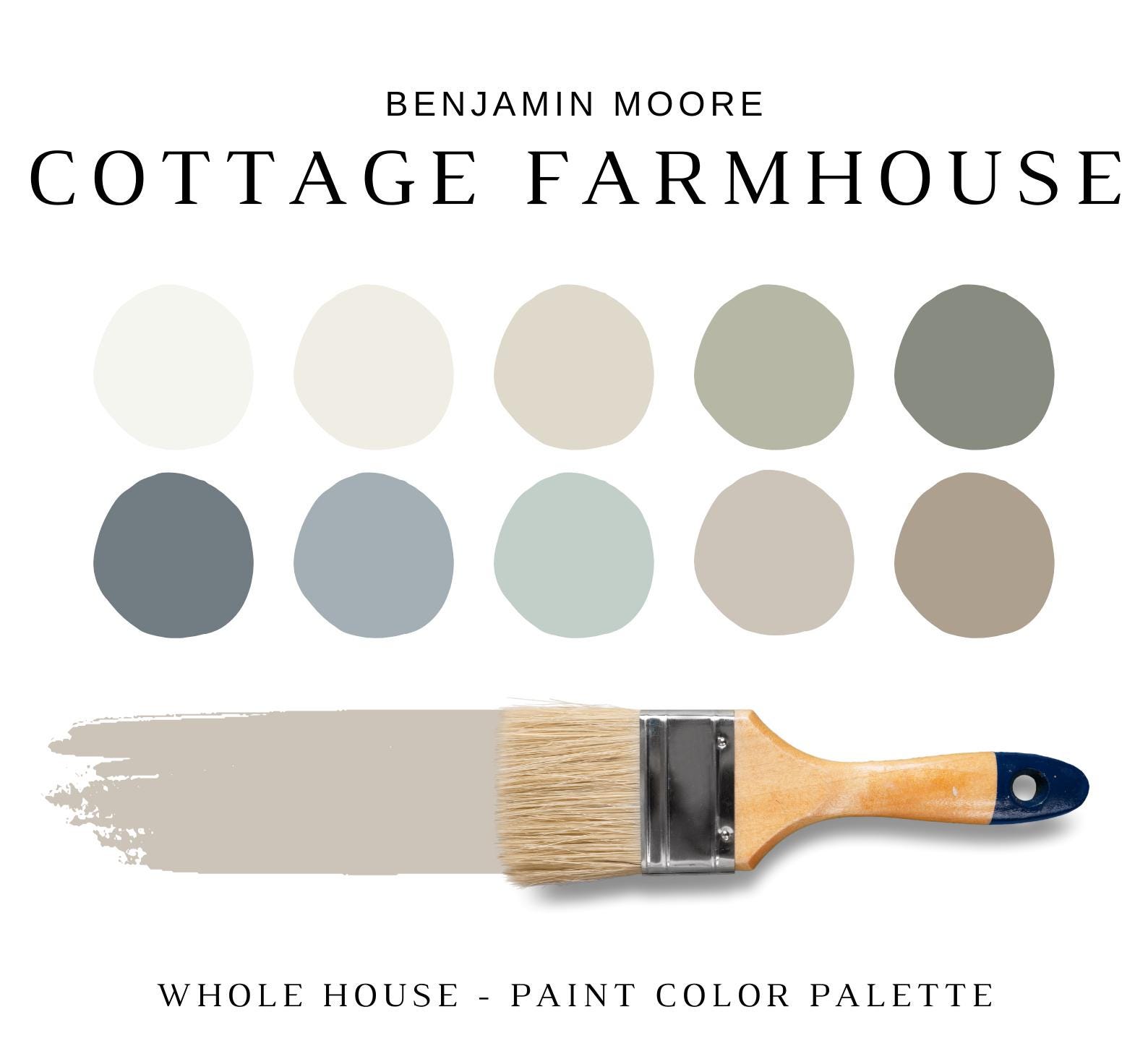 Benjamin Moore COTTAGE FARMHOUSE Color Palettes, Farmhouse Cottage ...