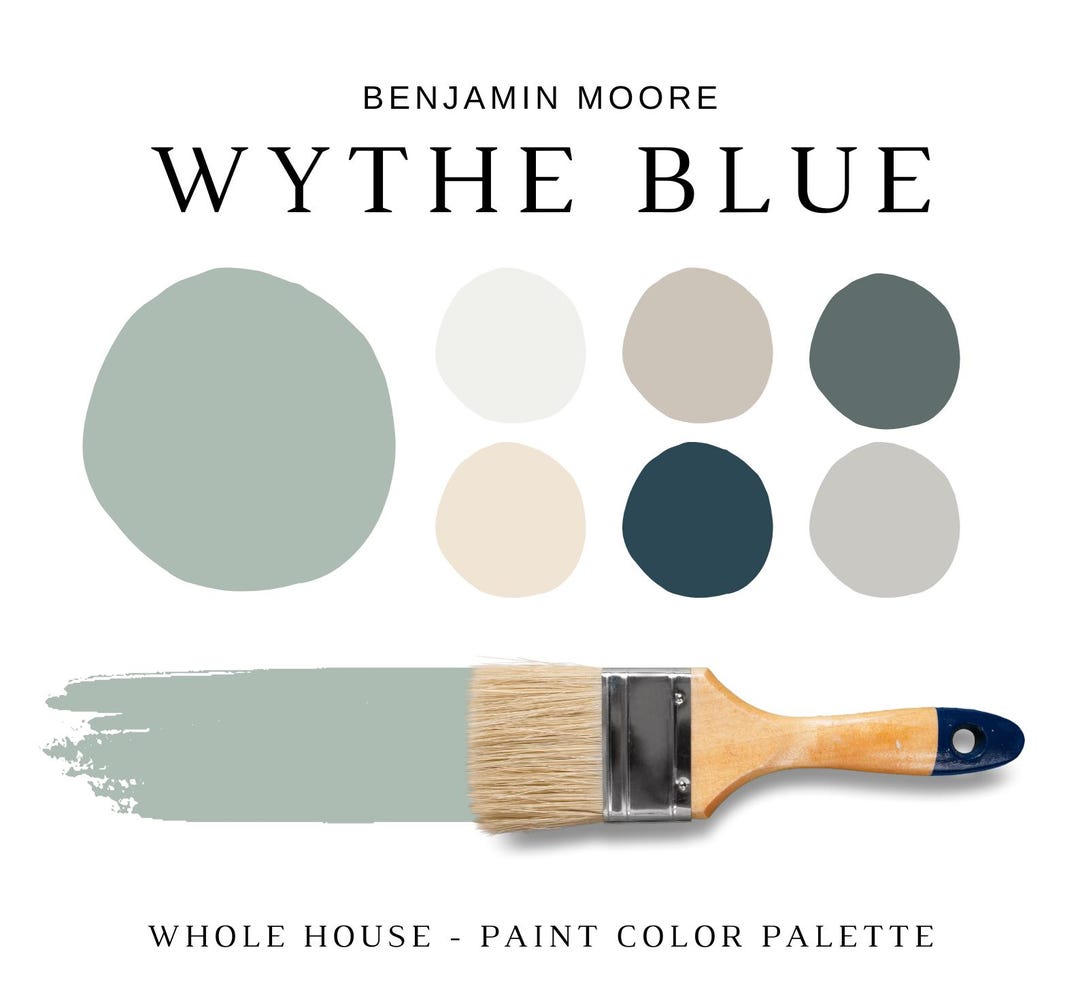 Benjamin Moore WYTHE BLUE Color Palettes, Coastal Color Scheme, Wythe ...