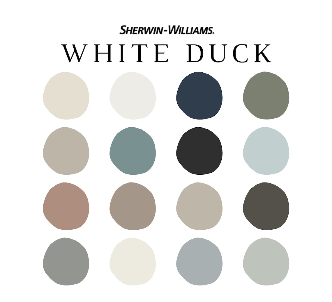 WHITE DUCK Sherwin Williams Color Palette Warm Neutrals - Etsy