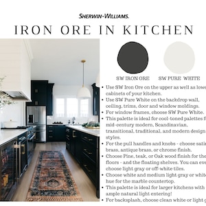 Iron Ore Color Palette Sherwin Williams Iron Ore - Etsy