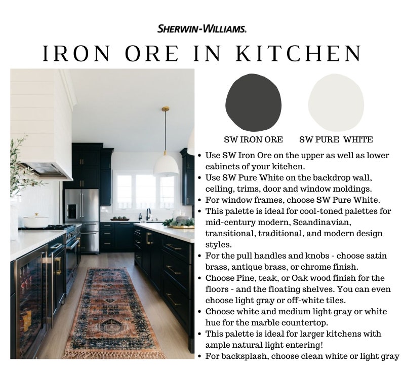 Iron Ore Color Palette Sherwin Williams Iron Ore - Etsy UK