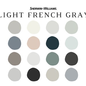 Sherwin Williams LIGHT FRENCH GRAY Paint Palette Best Sherwin - Etsy