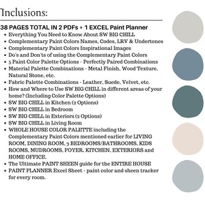 Sherwin Williams BIG CHILL Paint Palette, Sherwin Williams Light Gray ...