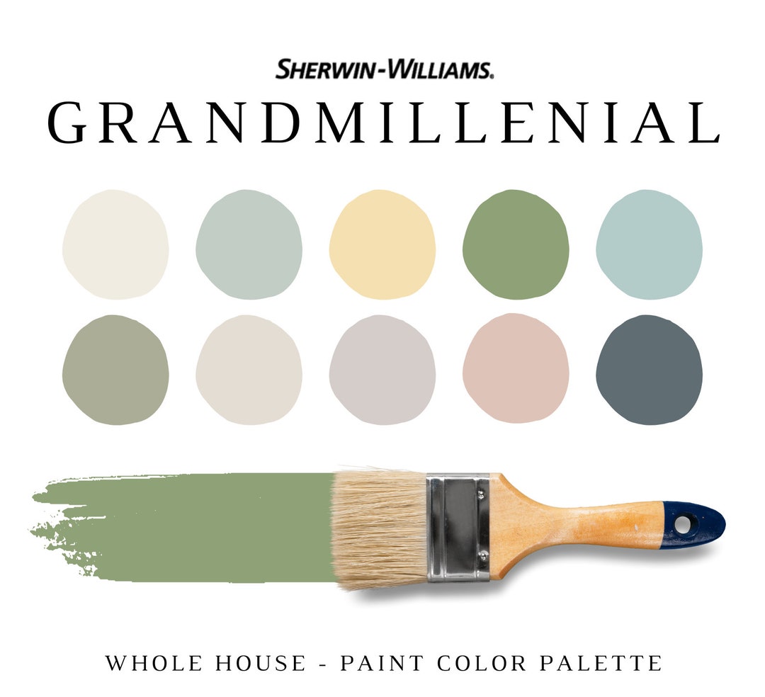 Sherwin Williams GRANDMILLENIAL Color Palette, GRANNY Chic, Sherwin ...