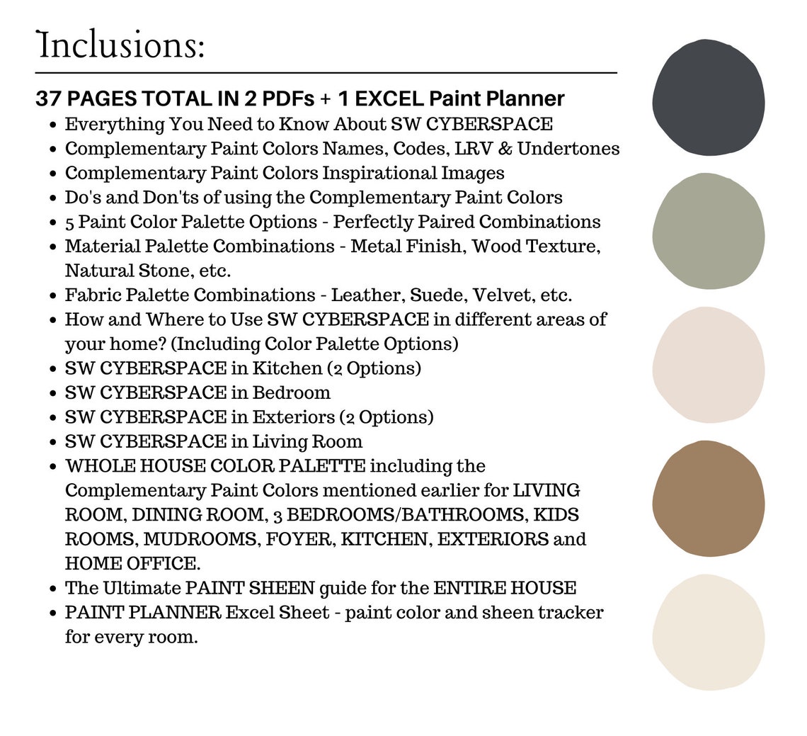 Sherwin Williams CYBERSPACE Color Scheme, Cool Neutral Paint, Blue ...