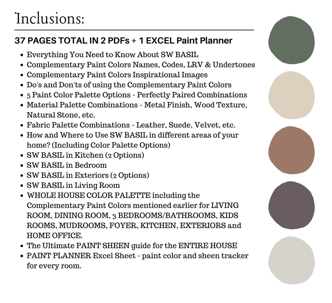 BASIL Sherwin Williams Paint, Sherwin Williams GREEN Wall Paint, Whole ...