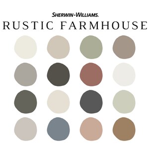 RUSTIC FARMHOUSE Color Palette Sherwin Williams Rustic Paint - Etsy Canada