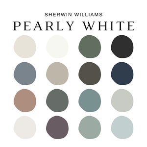 PEARLY WHITE Sherwin Williams Color Palette, Pearly White Paint, Modern ...