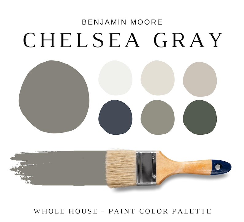 Benjamin Moore CHELSEA GRAY Color Palette, Chelsea Gray Coordinating ...