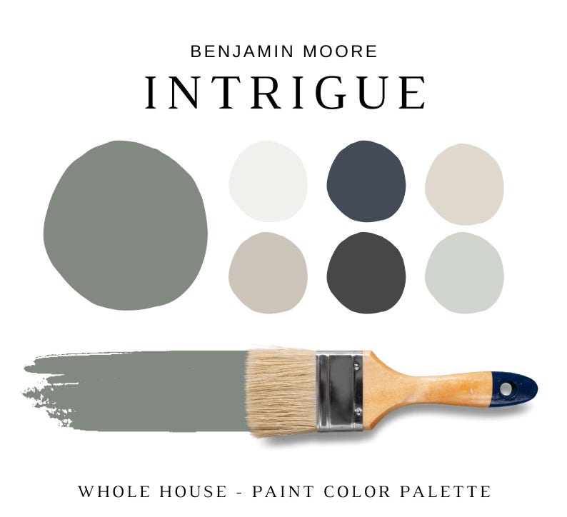 Benjamin Moore INTRIGUE Color Palettes, Benjamin Moore Dark Green Paint ...