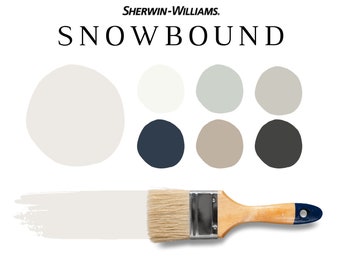 Snowbound Sherwin Williams Whole Home Color Palette Interior - Etsy