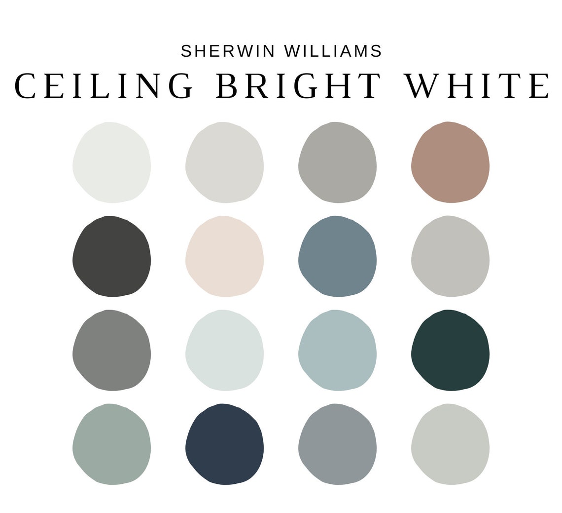 Sherwin Williams CEILING BRIGHT WHITE Paint Palette, Sherwin Williams ...