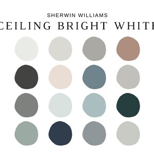 Sherwin Williams CEILING BRIGHT WHITE Paint Palette, Sherwin Williams ...