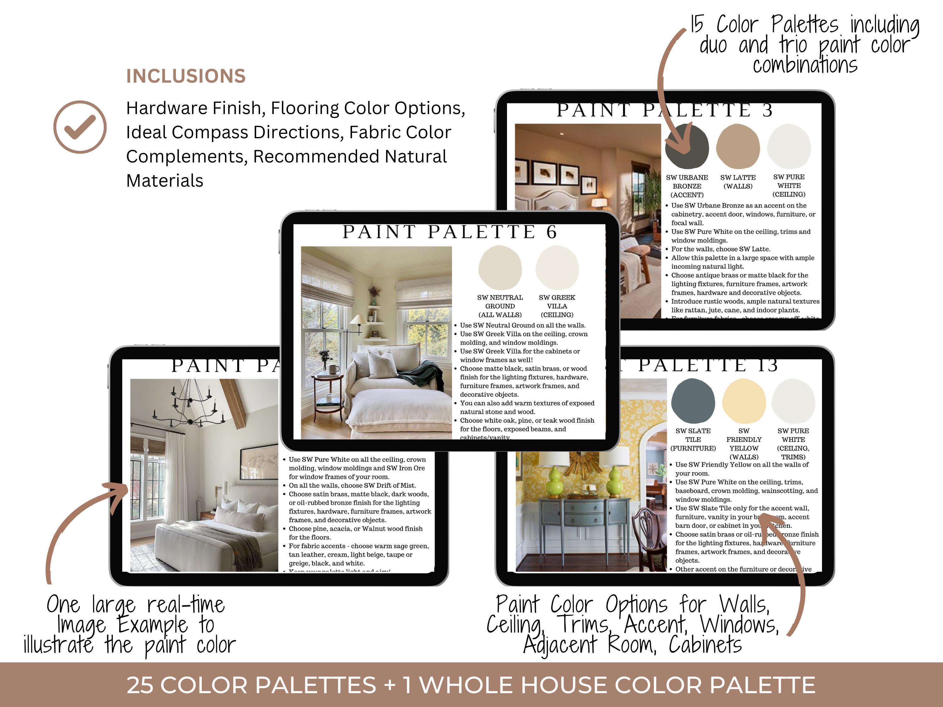 COTTAGE FARMHOUSE Color Palette, Sherwin Williams Farmhouse Cottage ...