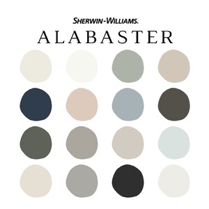 ALABASTER Paint Sherwin Williams Color Palette Interior - Etsy