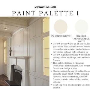 Sherwin Williams DOVER WHITE Color Palette Warm Neutrals - Etsy