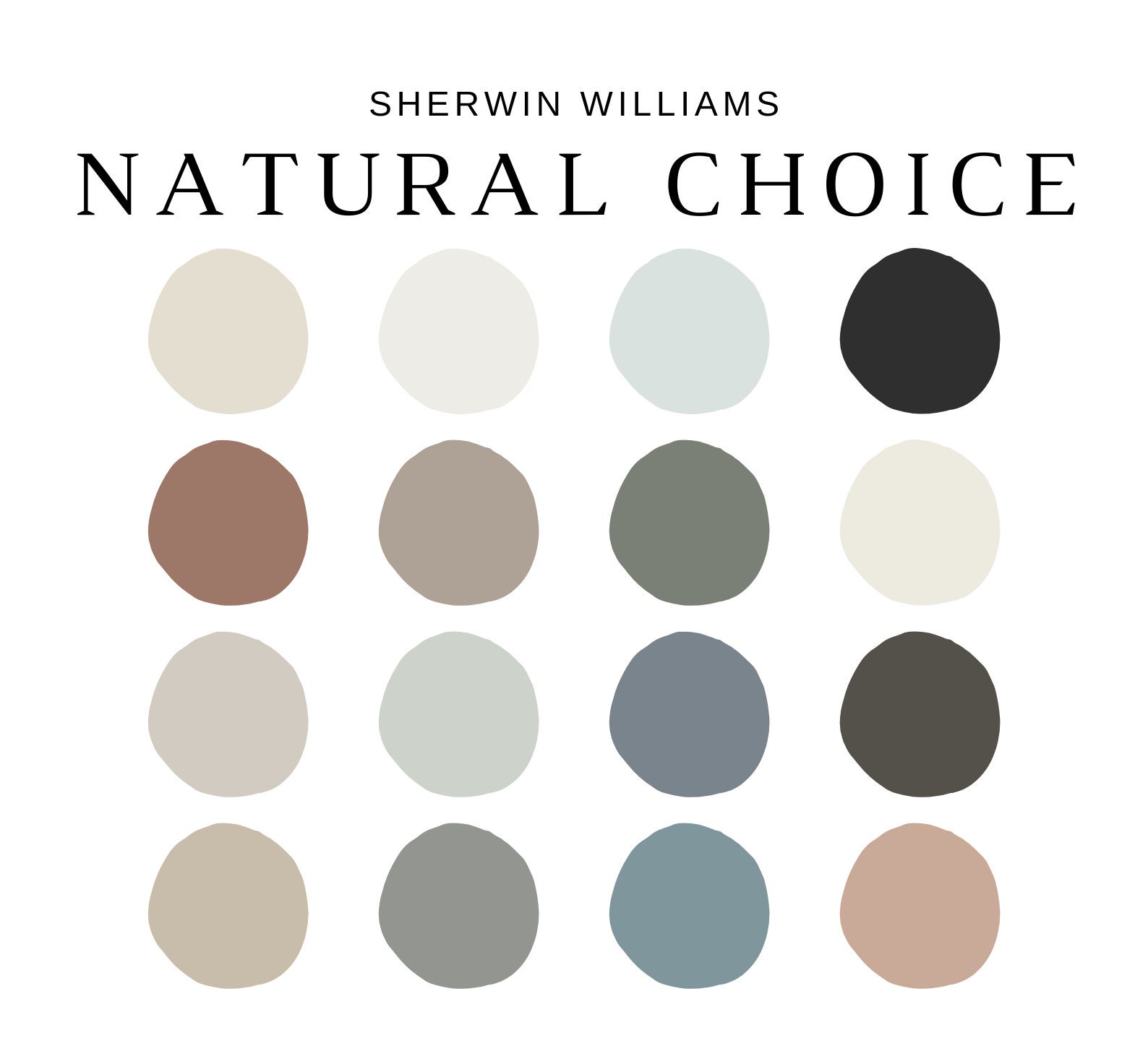 NATURAL CHOICE Sherwin Williams Color Palette, off White Paint Color ...