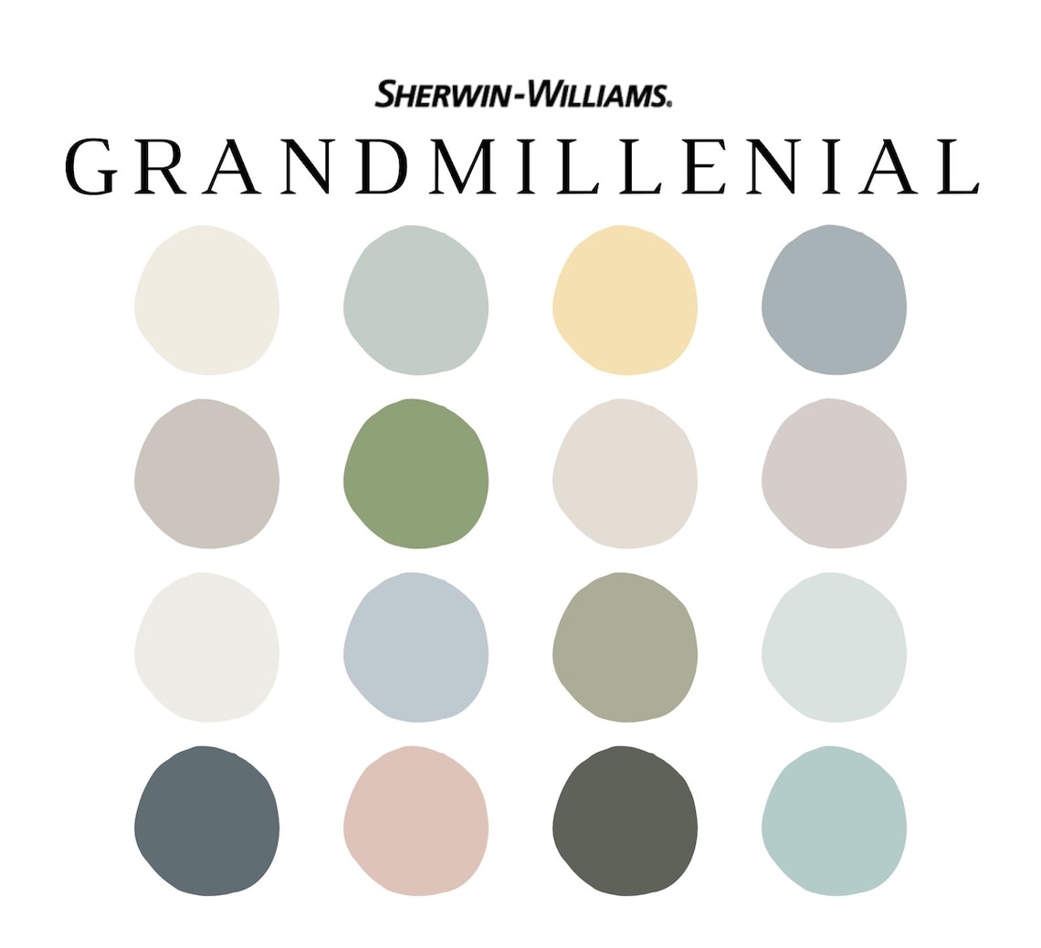 Sherwin Williams GRANDMILLENIAL Color Palette, GRANNY Chic, Sherwin ...