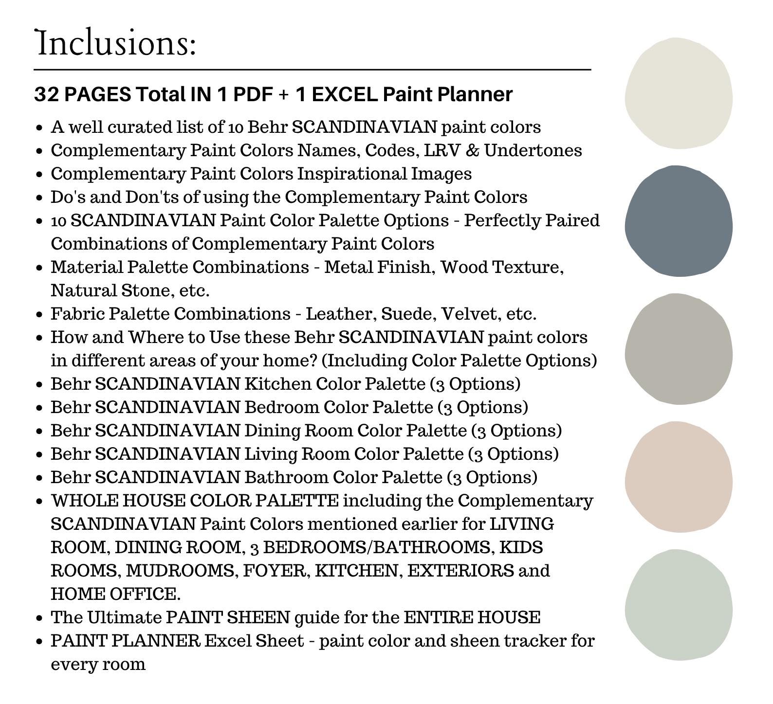 Behr SCANDINAVIAN Color Palettes, Whole House Behr Minimalist Paint ...
