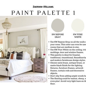 Sherwin Williams REPOSE GRAY Color Palette Repose Gray - Etsy
