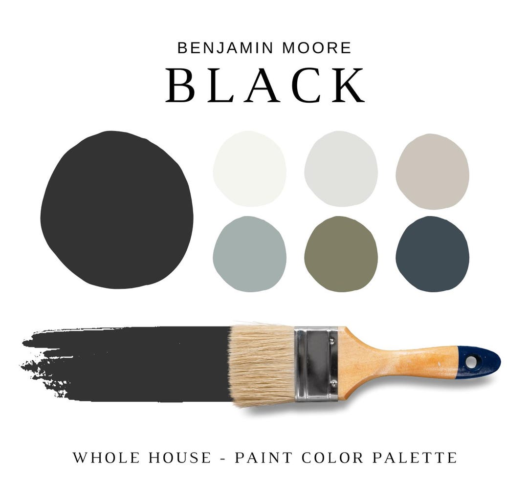 Benjamin Moore BLACK Color Palette, BM Onyx, BM Soot, Black ...