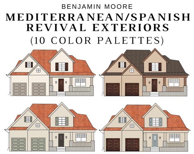 MEDITERRANEAN EXTERIOR Sherwin Williams Color Palette Spanish Revival ...