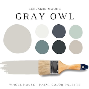 Benjamin Moore GRAY OWL Color Palette, Gray Owl Paint Palette, Gray Owl ...