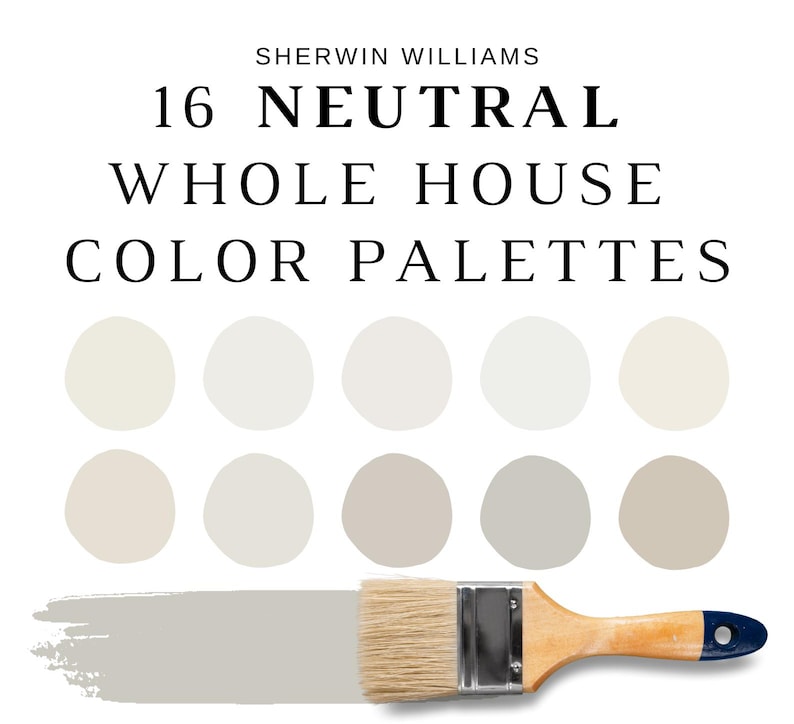 Sherwin Williams 16 NEUTRAL WHOLE HOUSE Color Palettes, Whole House ...
