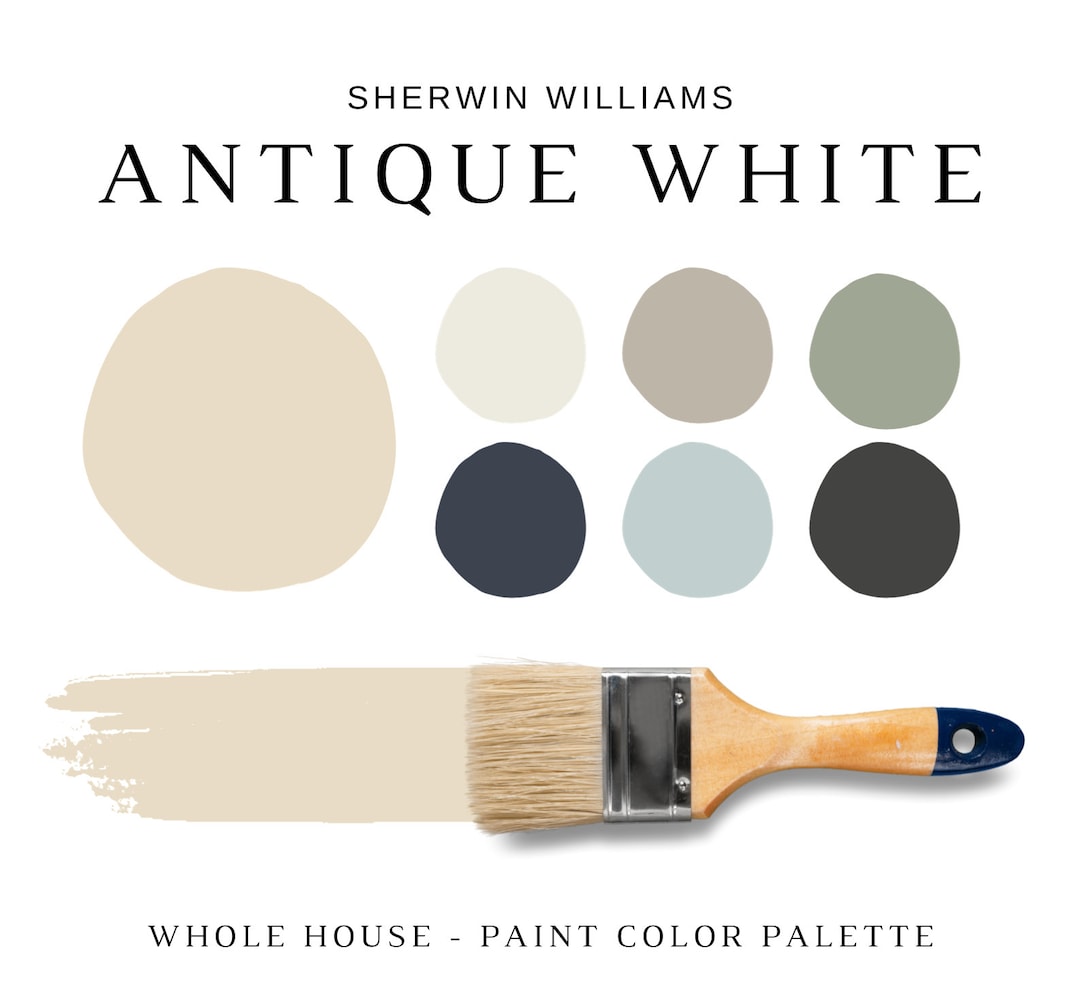 Sherwin Williams ANTIQUE WHITE Paint Palette, Interior Colors, 2023 Top ...