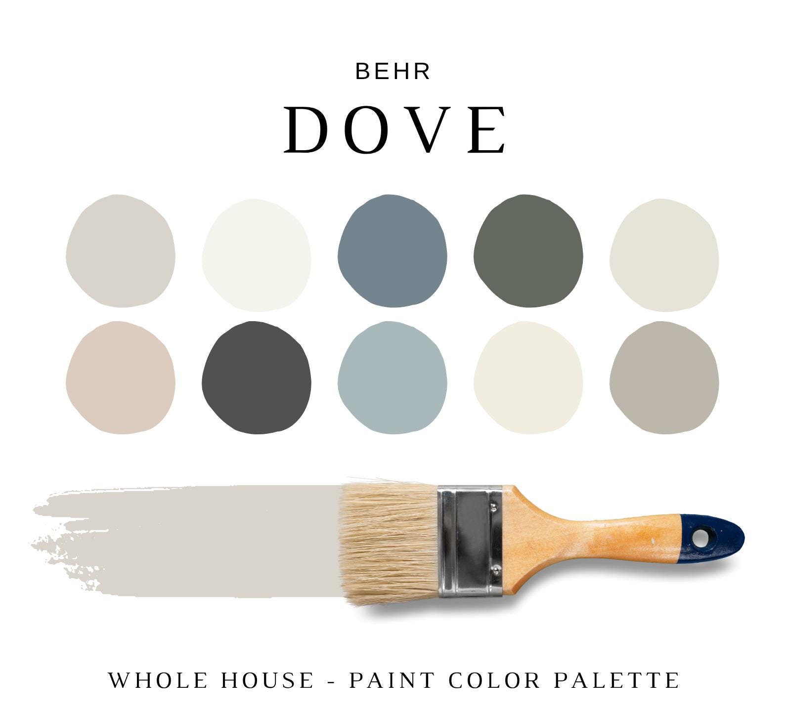 Behr DOVE Color Palettes, Greige Paint Colors, Coordinating Paint for ...