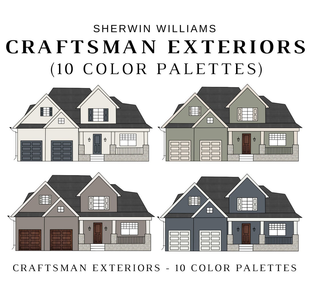 CRAFTSMAN EXTERIOR Sherwin Williams Color Palette, Craftsman Exterior ...