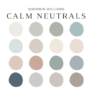 CALM NEUTRALS Sherwin Williams Color Palette, Calm Coastal House Paint ...
