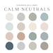 CALM NEUTRALS Sherwin Williams Color Palette, Calm Coastal House Paint ...