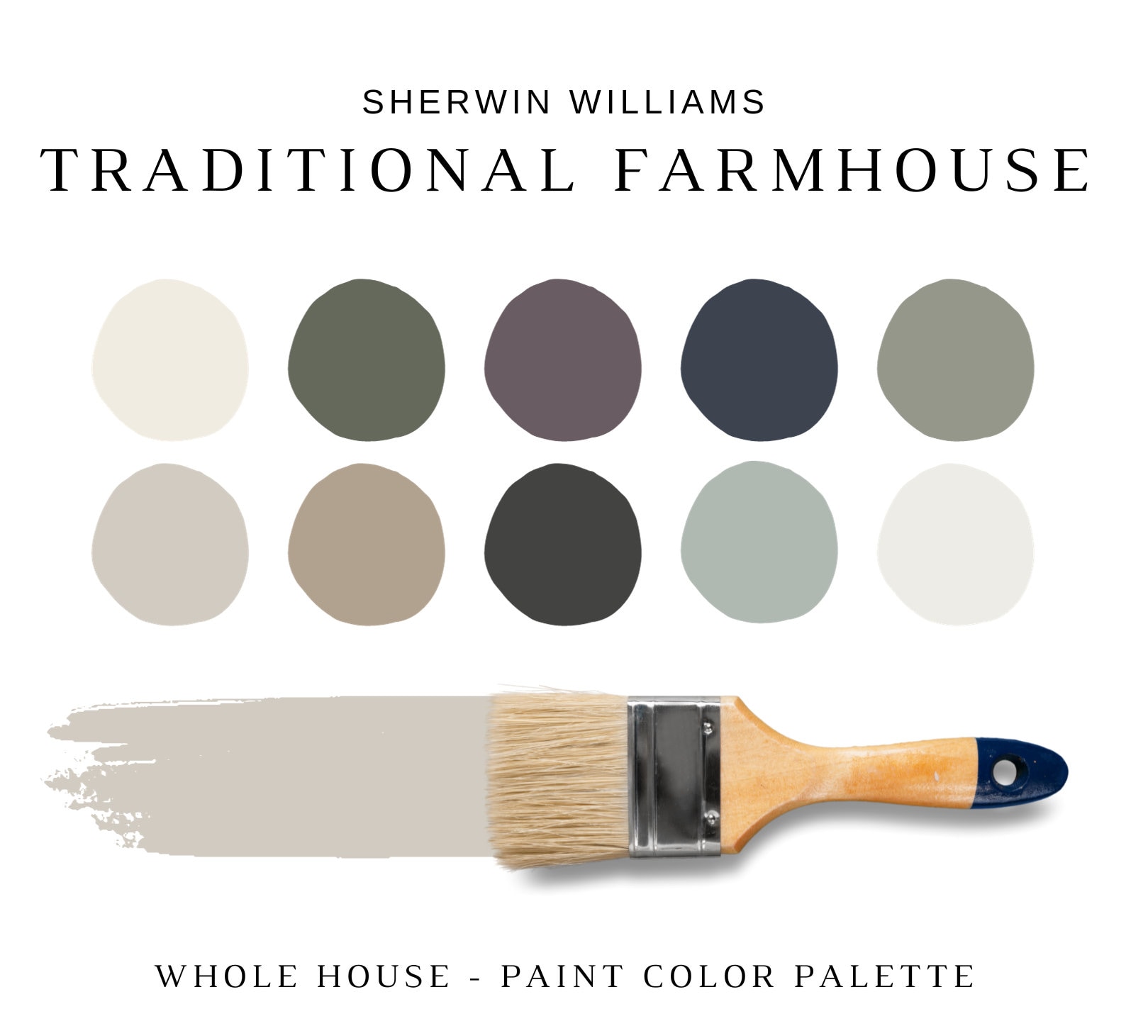 FARMHOUSE Sherwin Williams Colors, TRADITIONAL FARMHOUSE Interior Paint ...