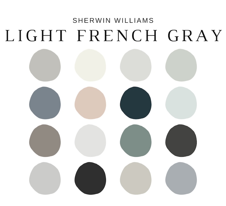 Sherwin Williams LIGHT FRENCH GRAY Paint Palette, Best Sherwin Williams ...